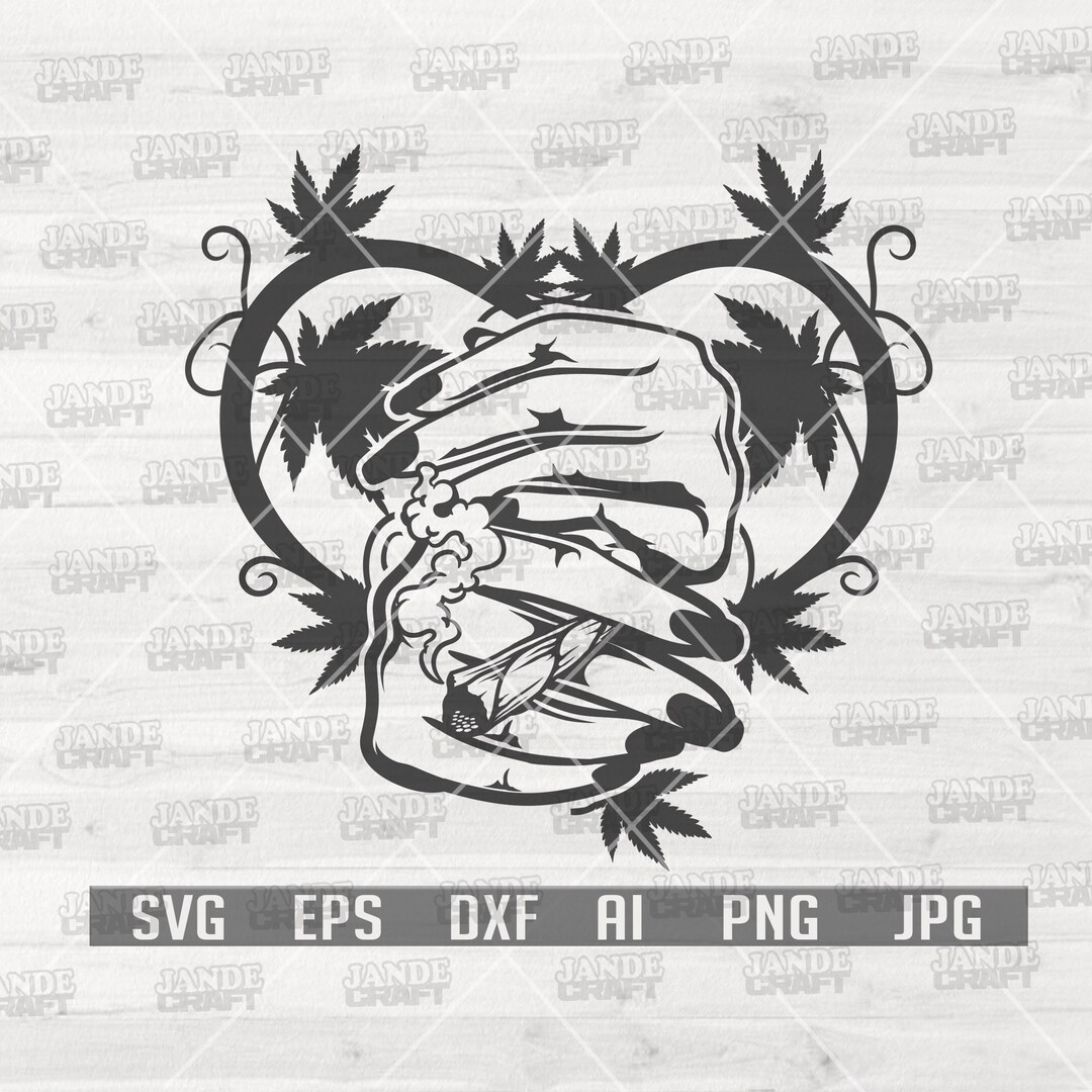 Smoking Joint Svg Heart Weed Svg Smoking Marijuana Svg - Etsy