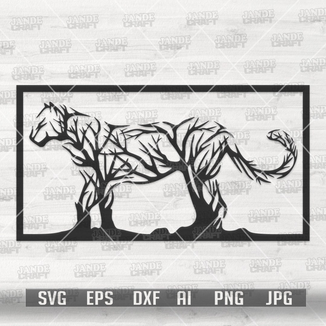 Tiger Wall Art Svg Tree Branch Artwork Clipart Tree Masterpeice Cutfile ...