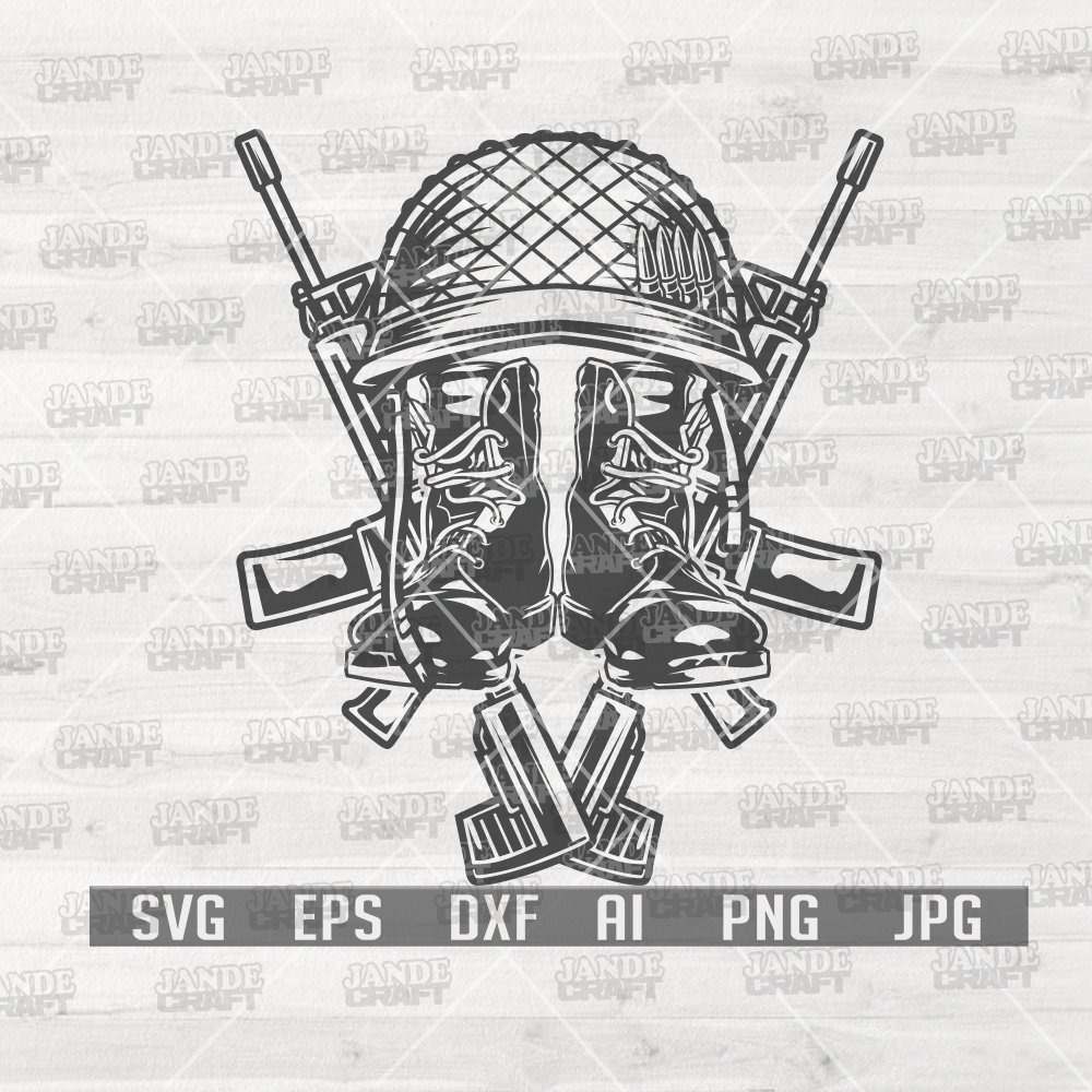 Digital Military Dog Tag svg US Soldier Boots and Gear svg Military ...