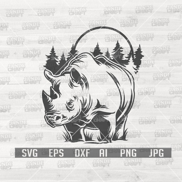 Rhino Svg - Etsy UK