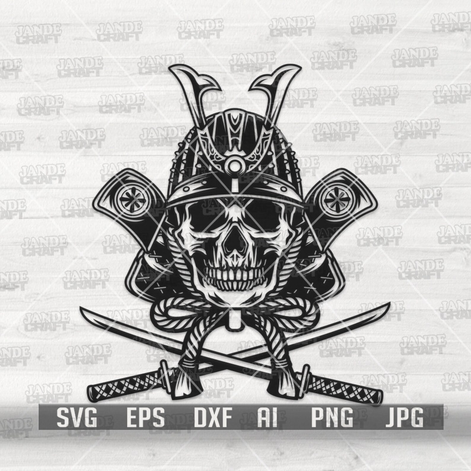 Samurai Skull Svg | Warrior Clipart | Fighter Stencil | Ancient Soldier ...