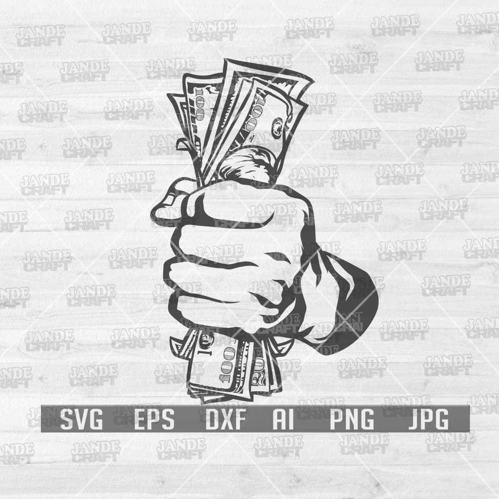 Hand met geld svg Vol geld svg Geld svg Contant geld - Etsy Nederland