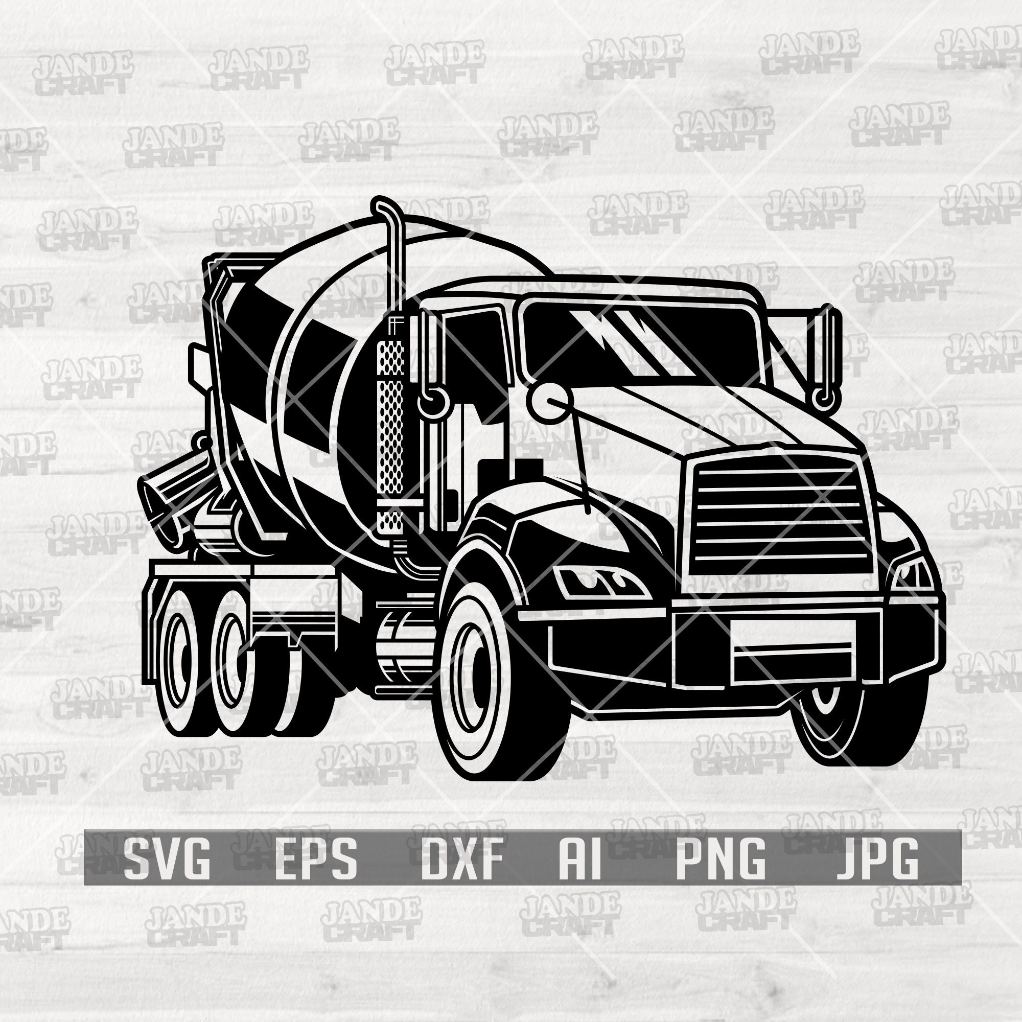 Concrete Mixer Truck Svg Cement Mixer Svg Truck Svg - Etsy Canada