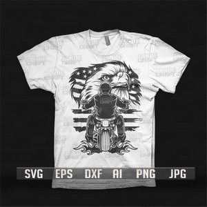 US Eagle Biker Svg | Big Bike Rally Clipart | Motorbike Cutfile ...