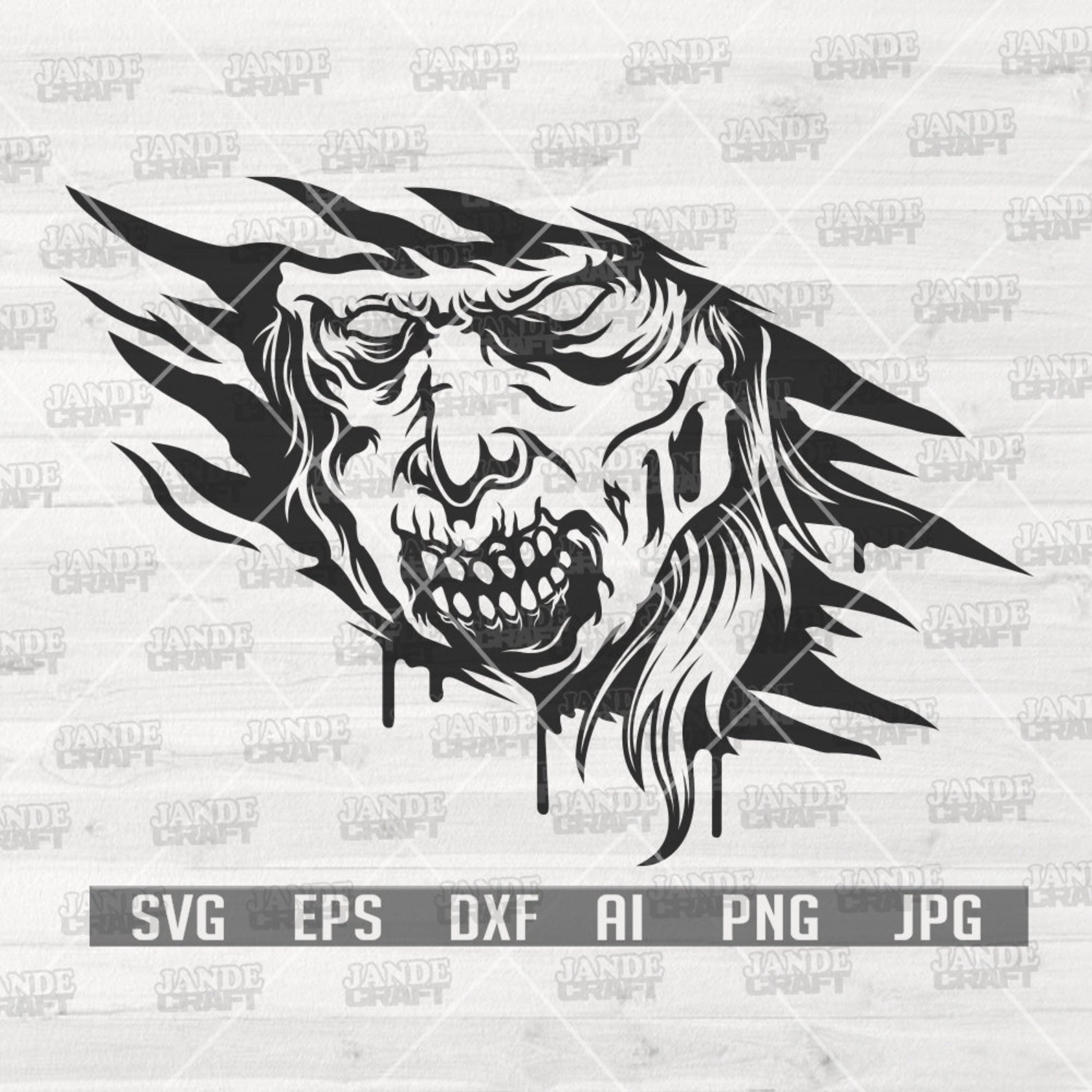 Monster Zombie Svg Zombie Svg Zombie Clipart Zombie - Etsy
