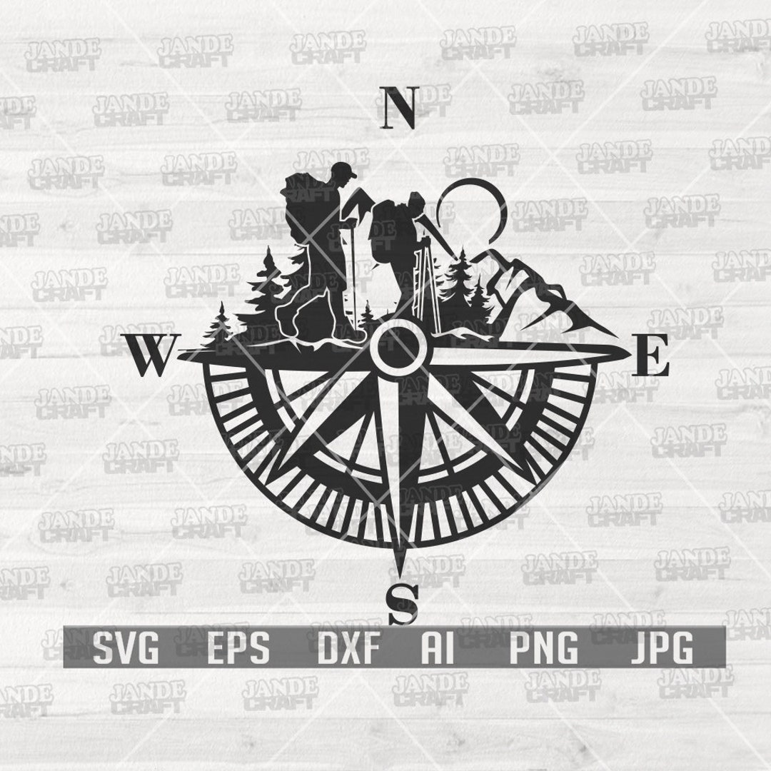 Outdoor Hiking Svg | Compass Svg | Outdoor Svg | Adventure Svg ...