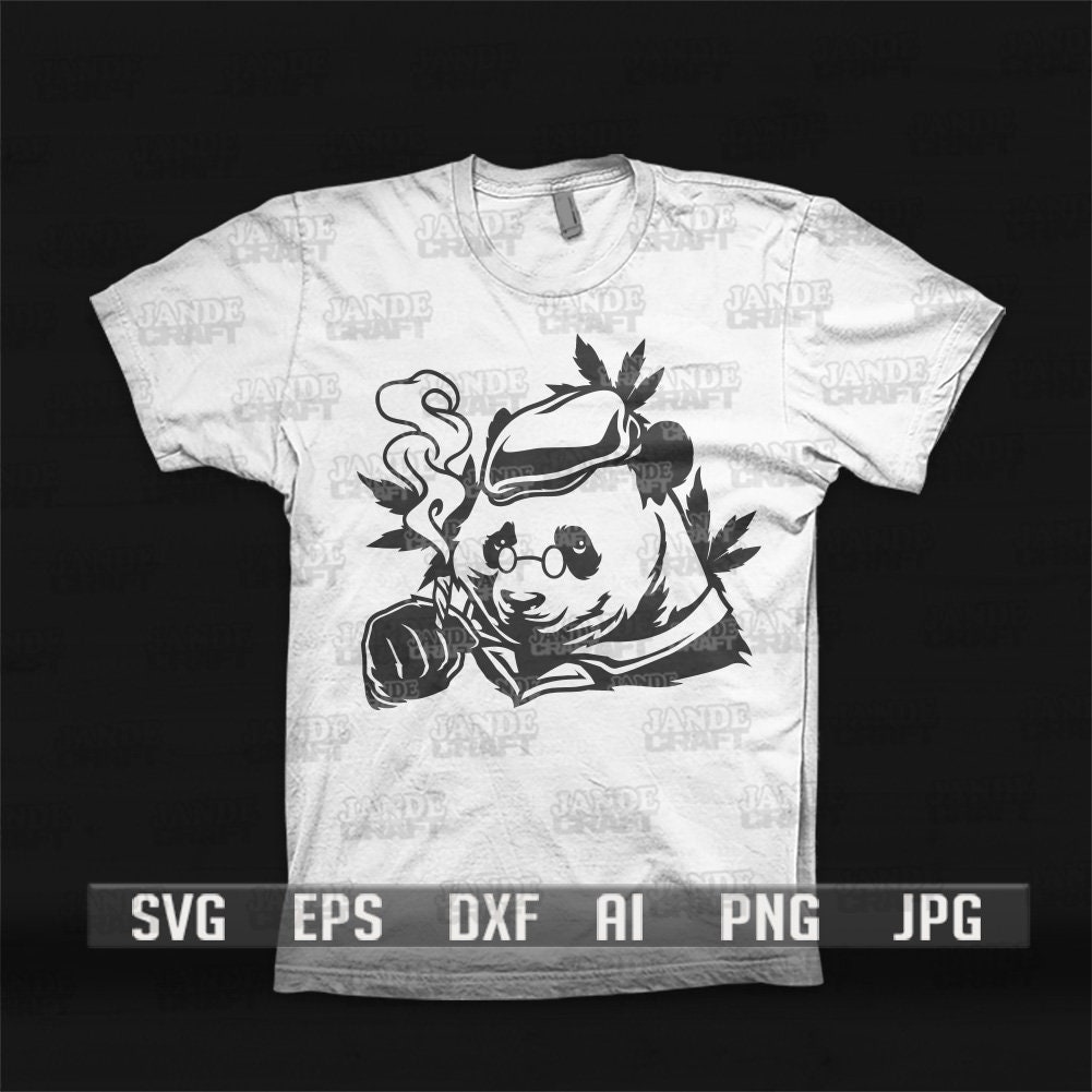 Panda Smoking Weed svg / High Bear Clipart / Rasta Polar - Etsy México