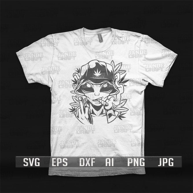 Alien Smoking Joint Svg Alien Middle Finger Svg Alien Svg | Etsy