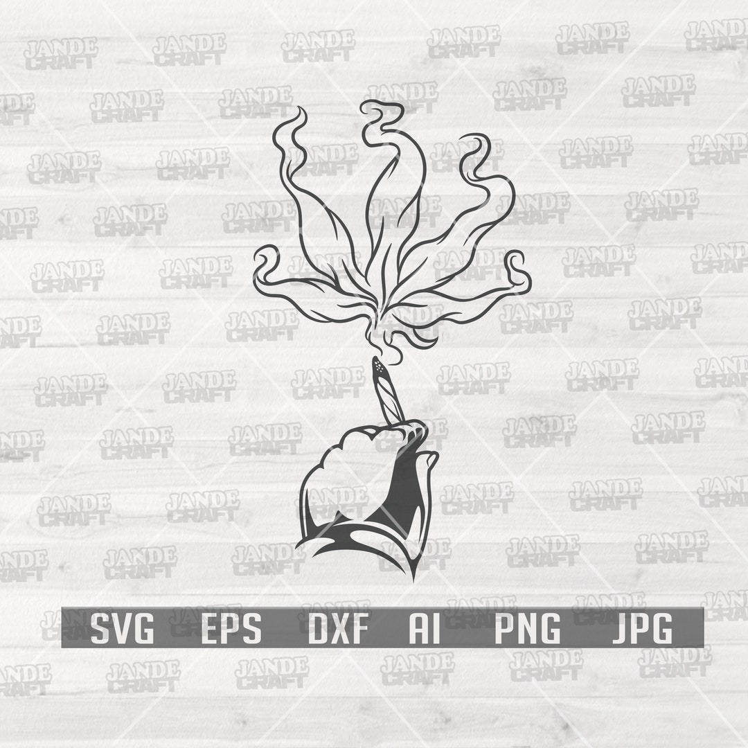 Smoking Weed Svg Cannabis Clipart Marijuana Stencil Rasta Kush 420 ...