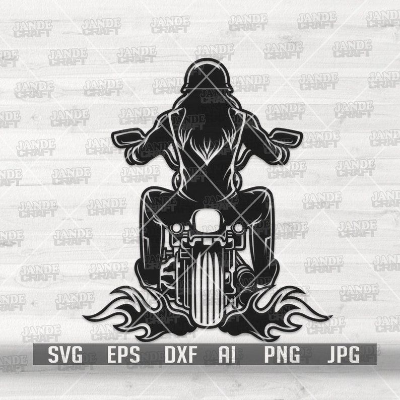 Girl Biker Svg Lady Rider Clipart Bike Shop Owner Monogram Etsy
