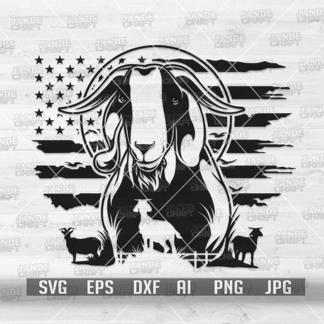 US Farm Goat Svg | US Farm Logo Svg | Farm Animal Svg | Goat Clipart ...