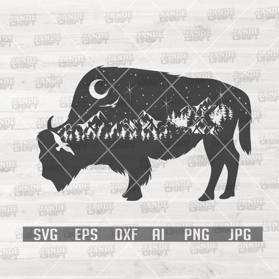 Buffalo Outdoor Svg Buffalo Clipart Buffalo Stencil | Etsy