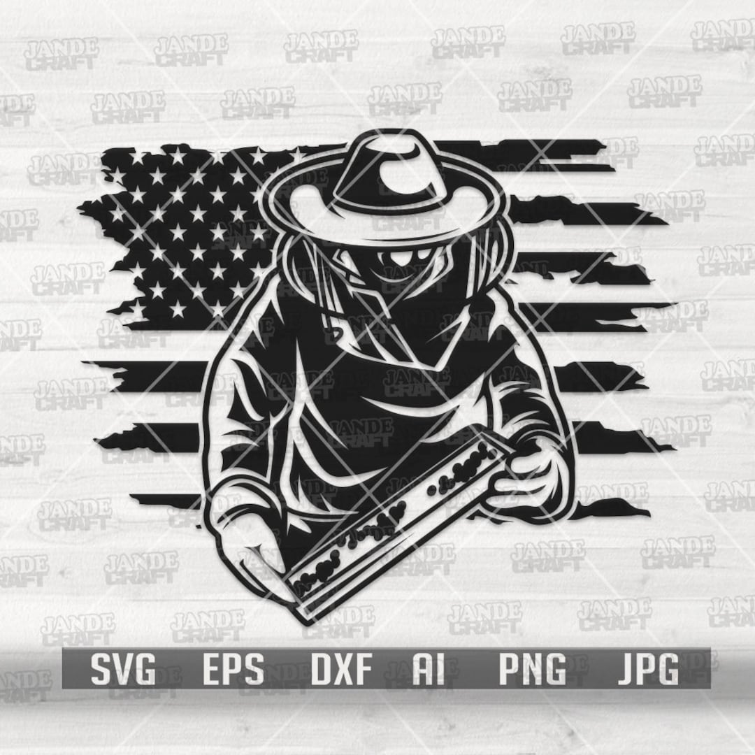 US Bee Keeper Svg | Beeman Clipart | Bee Buster Cutfile | Bee Farm ...