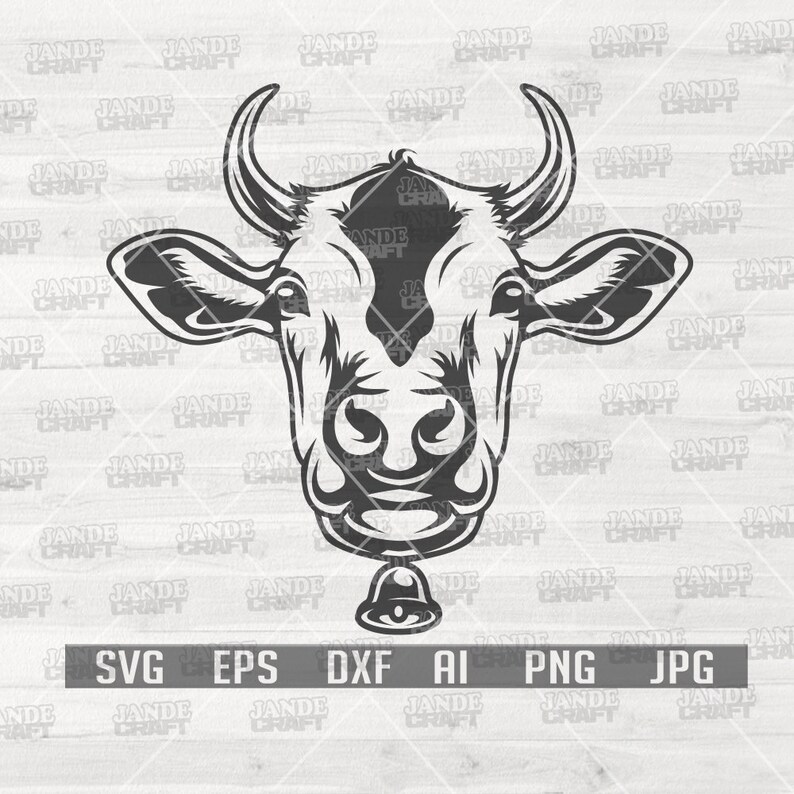 Cow Head Svg Cow Svg Cow Head Clipart Cow Head Cutfile - Etsy