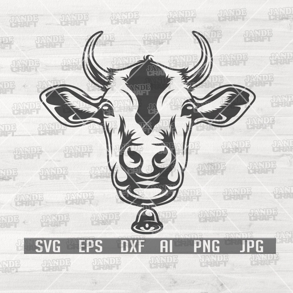 Cow Head svg Cow svg Cow Head Clipart Cow Head Cutfile | Etsy