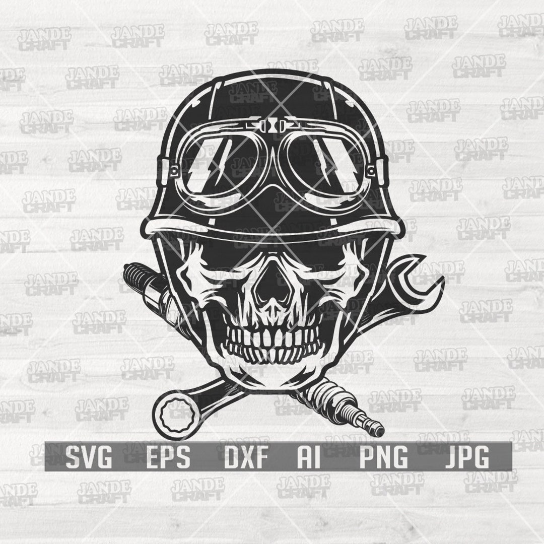 Biker Skull Svg | Bike Rally Svg | Biker Clipart | Biker Cutfile ...