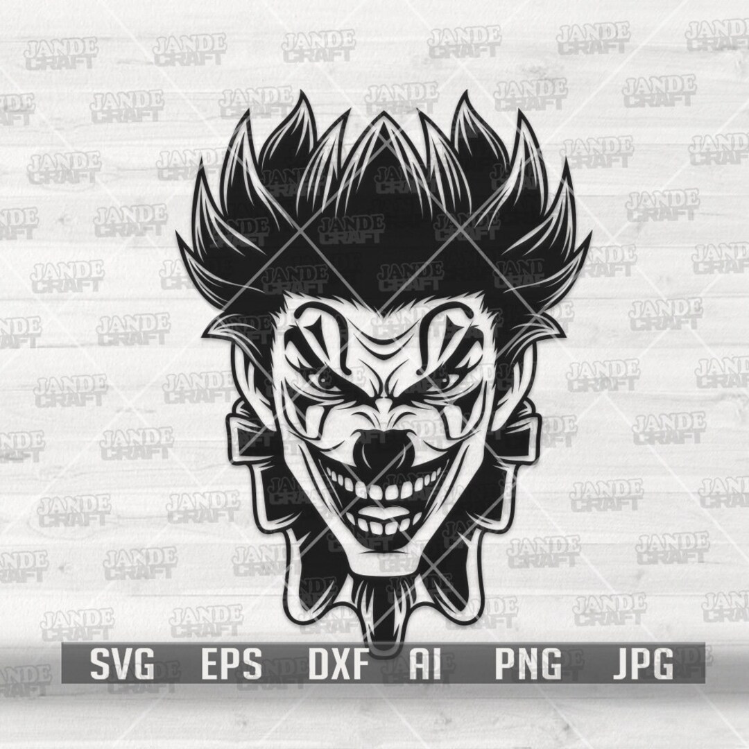 Joker Jester Svg | Gangster Clown Cutfile | Hippie Dad Clipart | Evil ...