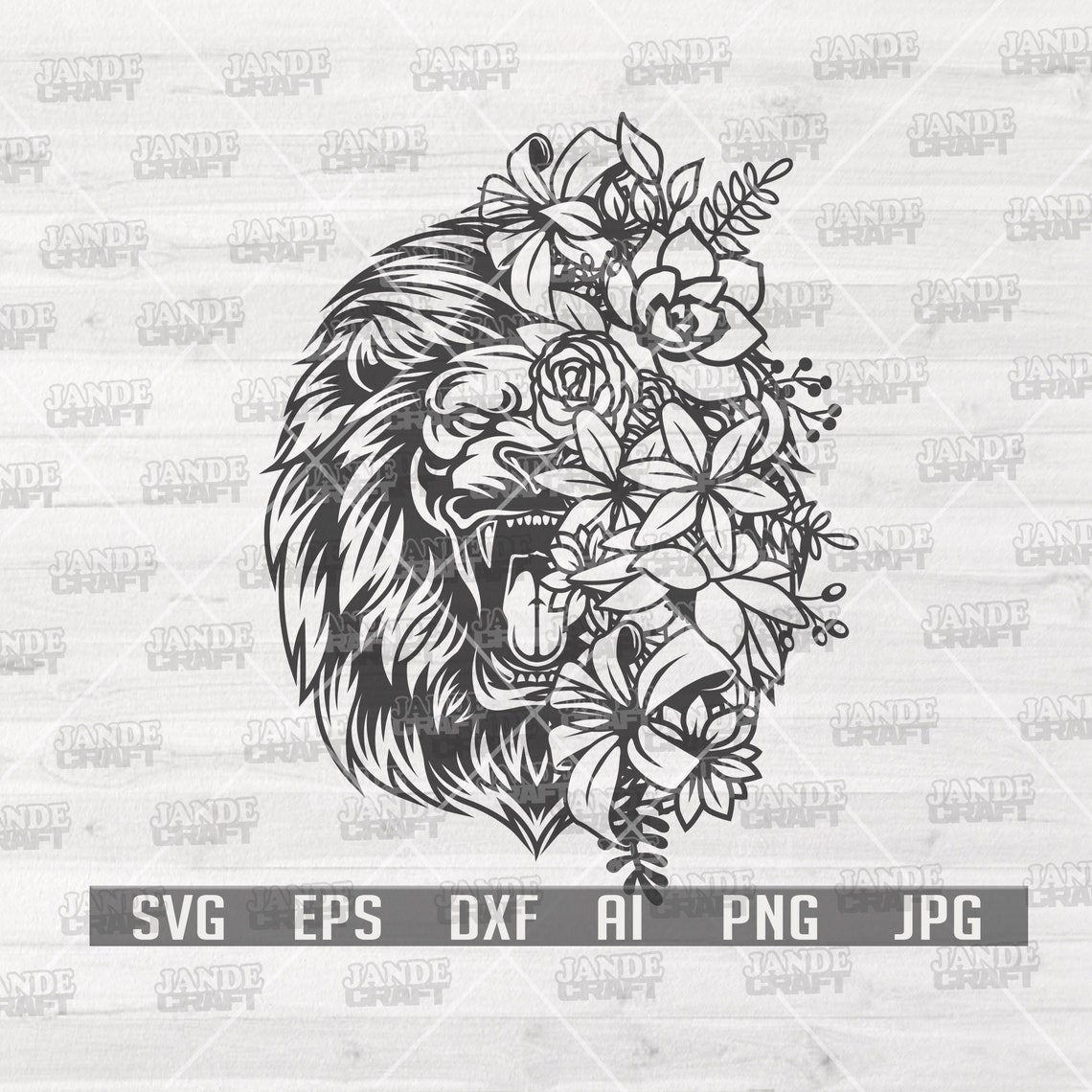 Floral Lion Svg Floral Animal Svg Floral Animal Shirt Svg - Etsy