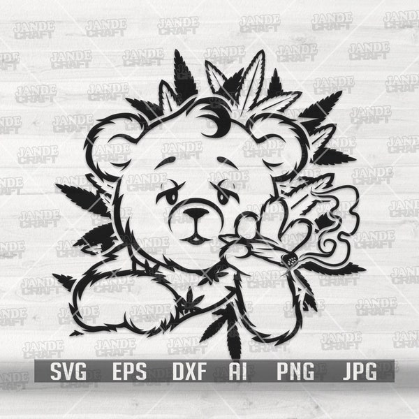Weed Teddy Svg - Etsy