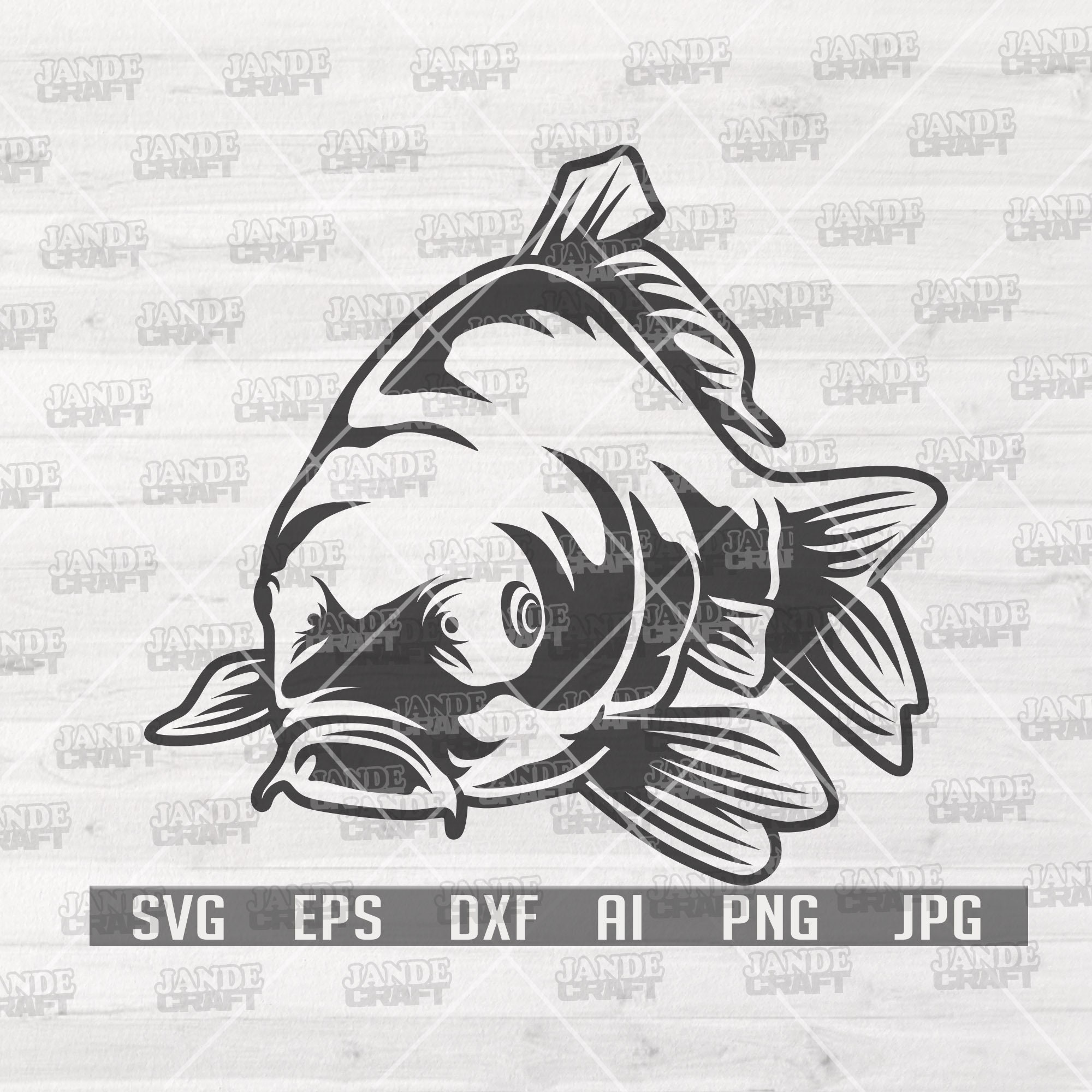 Carp Fish Svg | Carp Svg | Fish Svg | Carp Cutfiles | Carp Clipart ...