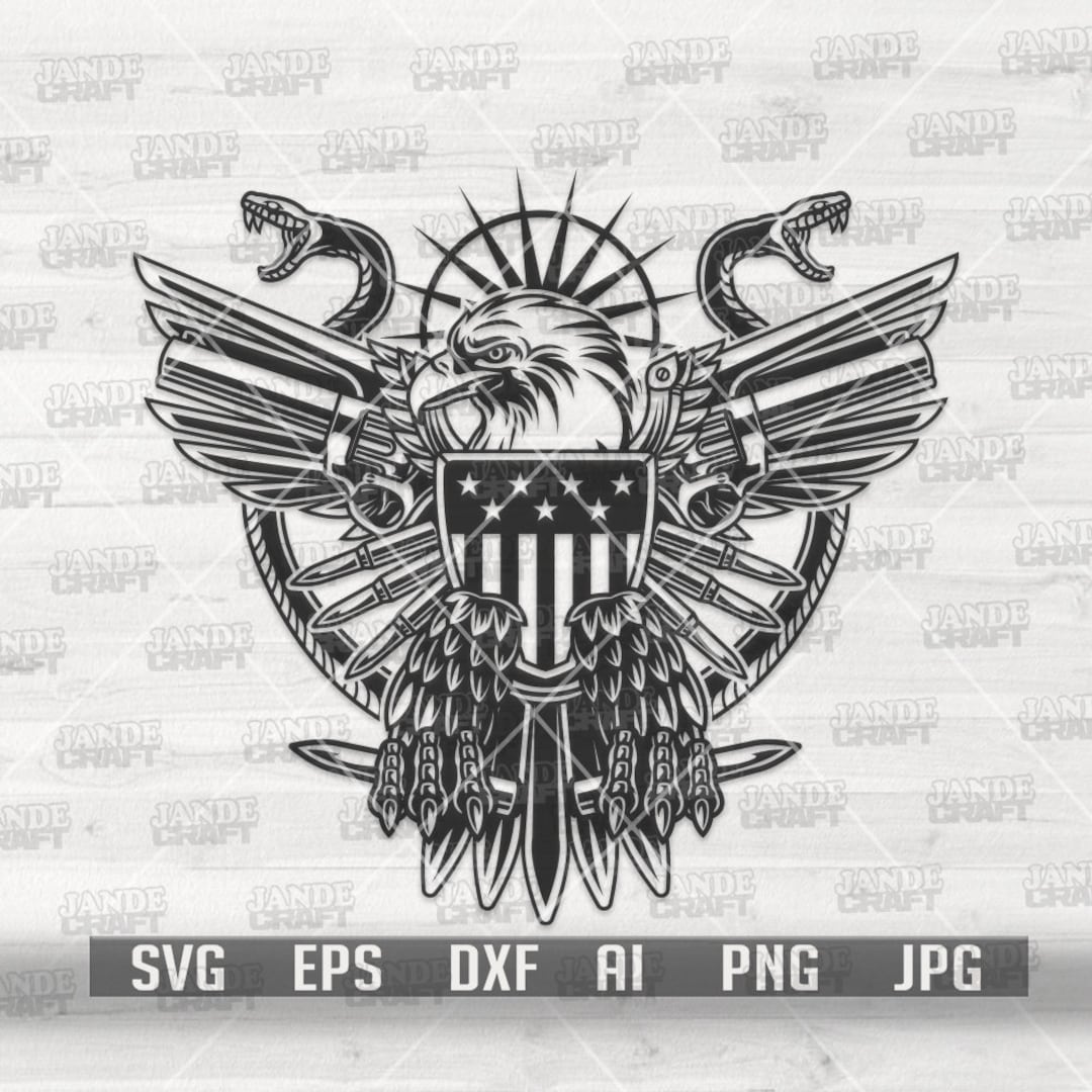 US Patriotic Eagle Svg | Veteran Gift Idea | Soldier Dad Cutfile ...