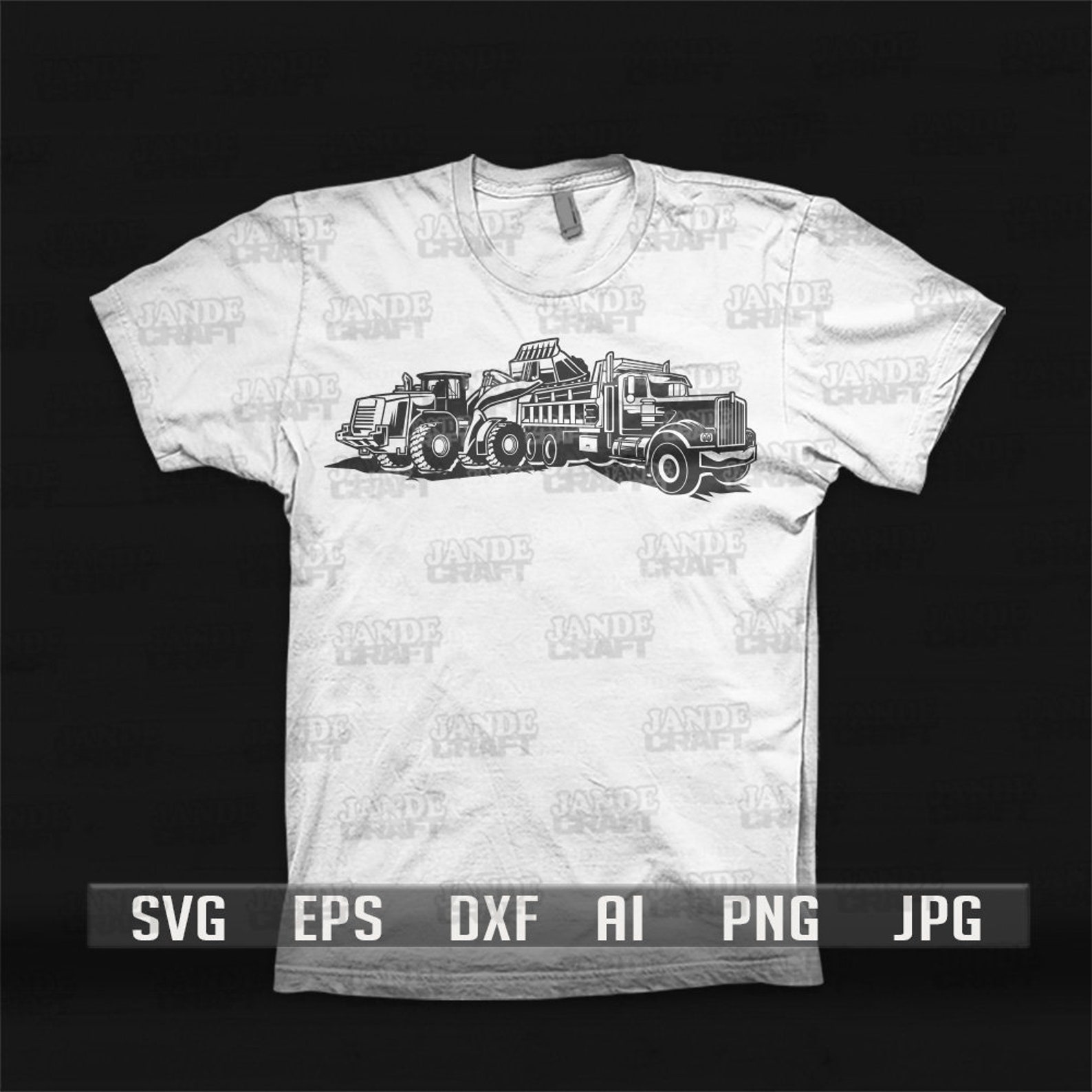 Loader Loading to Dump Truck Svg | Heavy Equipment Owner Gift Cut File ...