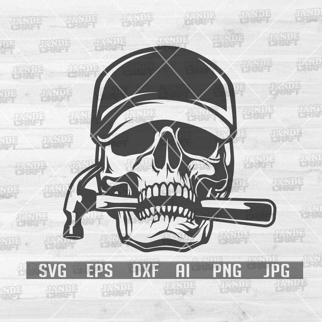 Carpenter Skull Svg | Carpenter Cut File | Carpenter Repair Svg ...