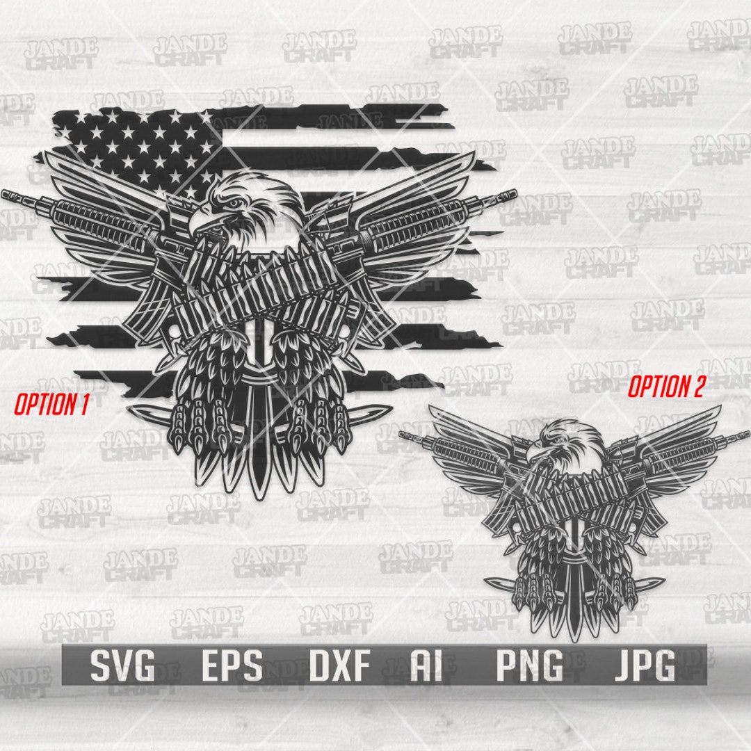 US Patriotic Eagle Svg | Veteran Dad Cutfile | Soldier Gift Idea ...