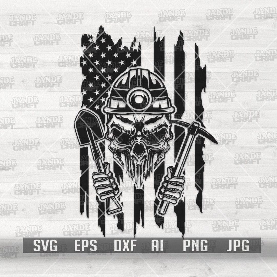 Mining Svg | Mining Skull Svg | Miner Dad Svg | Mining Tools Clipart ...