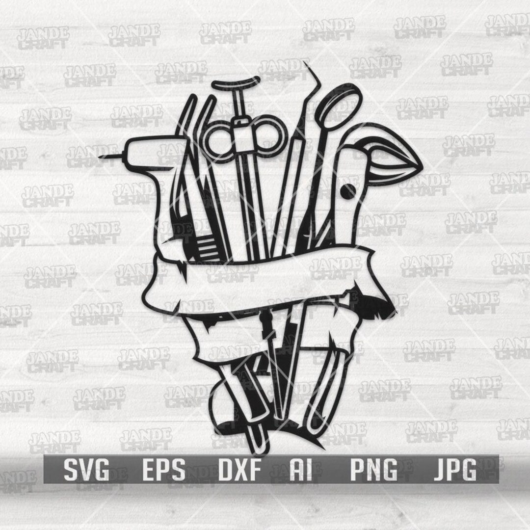 Dentist Svg | Dental Tools Clipart | Put Your Name | Clinic Cutfile ...