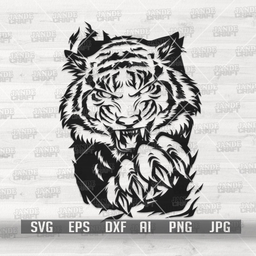 Scratch Beast Tiger Claw Svg Angry Tiger Clipart Wild Animal Cut File ...