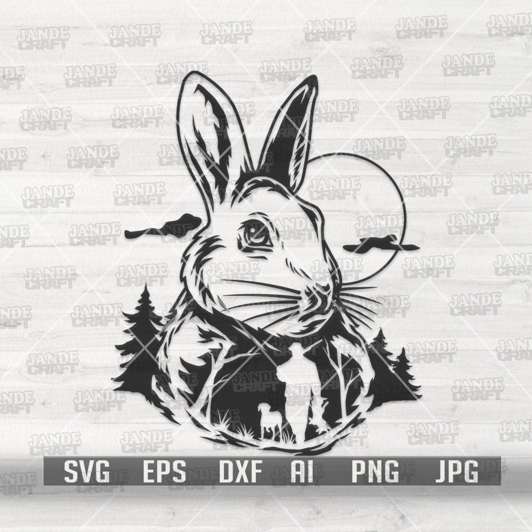 Rabbit Hunting Svg | Cute Bunny Clipart | Easter Egg Hunt Shirt Png ...