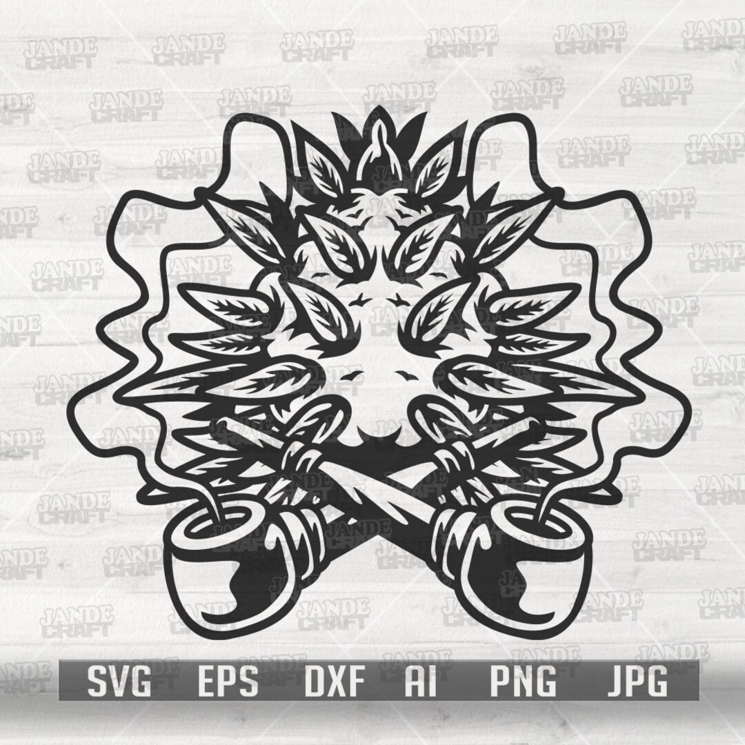 Cannabis Buds Svg Smoking Weed Clipart Joint Blunt Dxf Pass and Puff ...