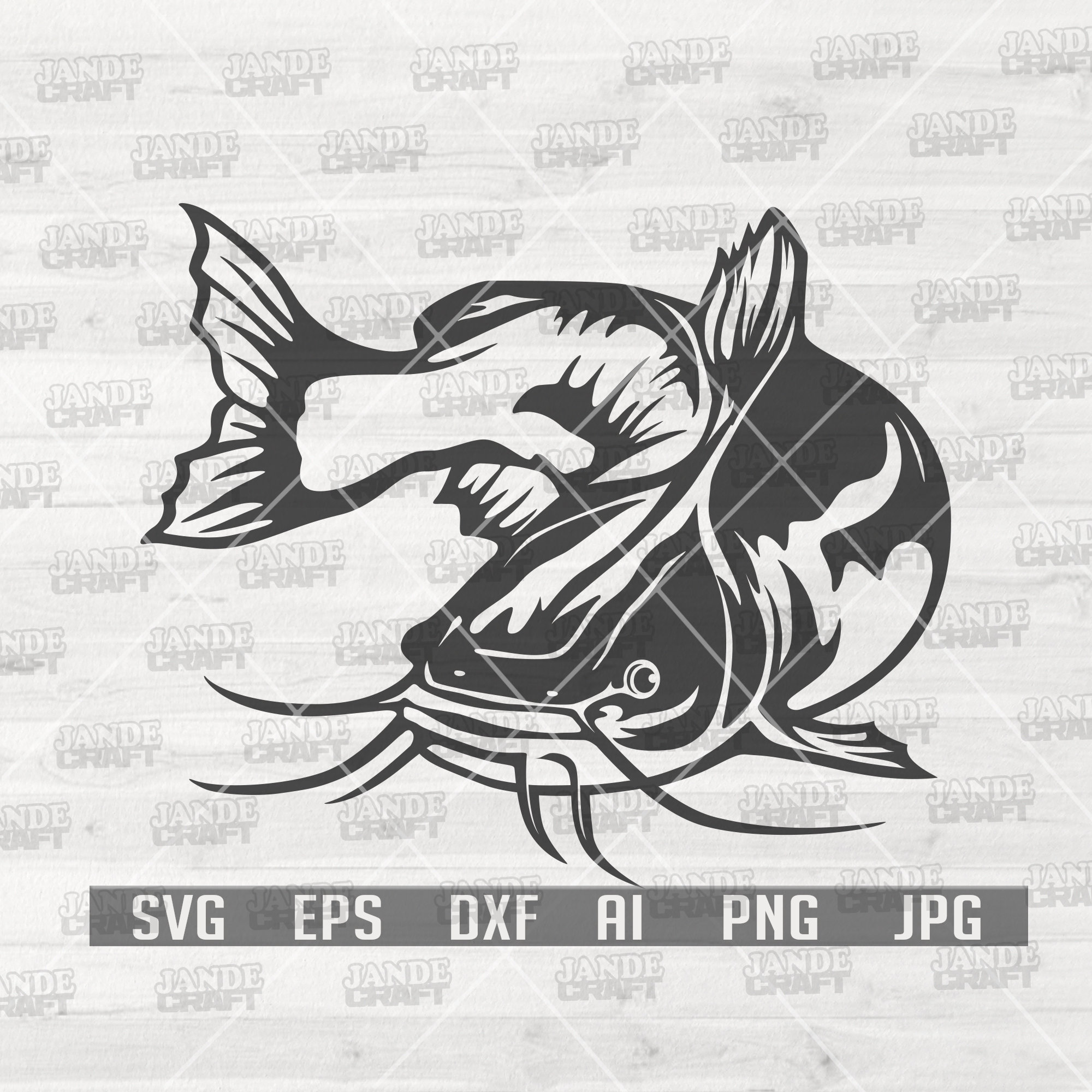 Catfish Clipart | Catfish Svg Files | Catfish Png | Catfish Stencil ...