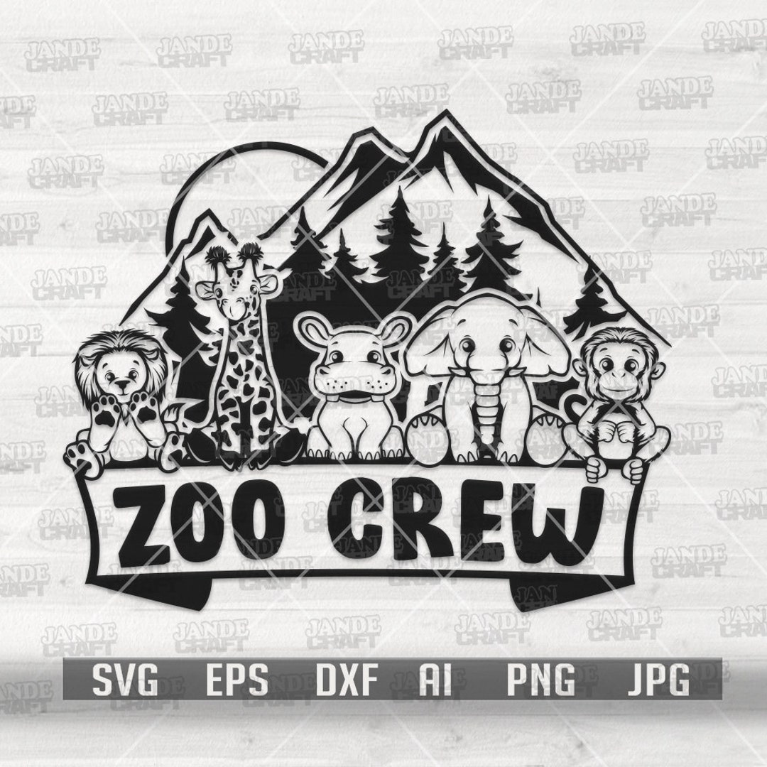 Zoo Crew Svg | Animal Life Clipart | Wild Party Decor Cut File | Safari ...