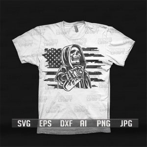 US Graffiti Skull Svg | Mural Wall Artist Cutfile | USA Street Painter ...