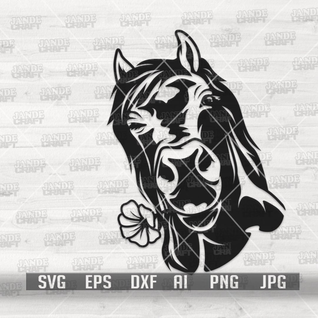 Winking Funny Horse Svg | Winking Horse Png | Horse Clipart | Horse ...