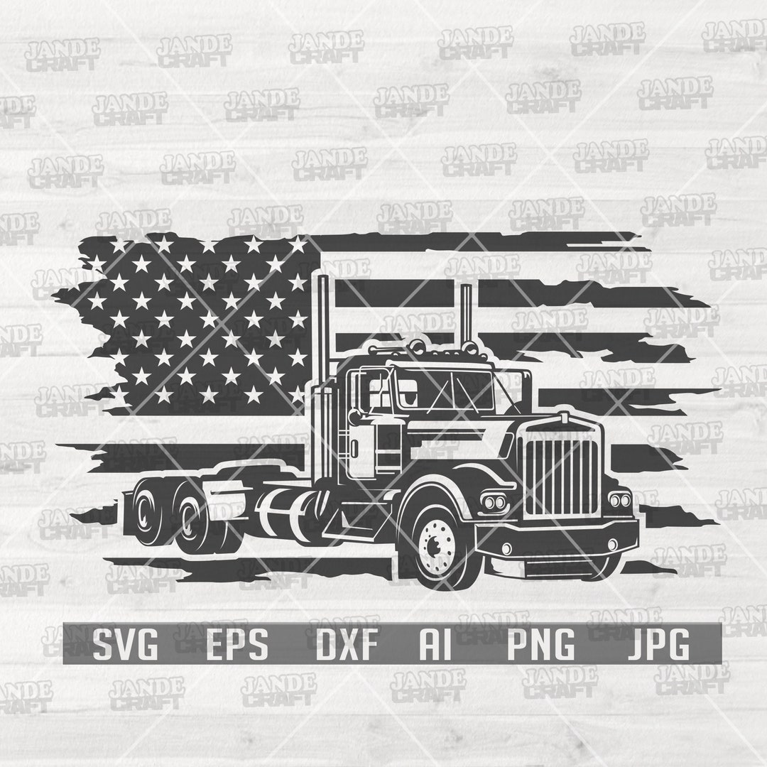 USA Truck Svg | US Semi Truck Svg | US Logging Truck Svg | Truck ...