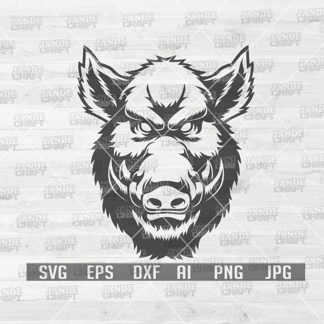 Wild Boar Svg | Wild Pig Svg | Boar Cutting File | Boar Clipart ...