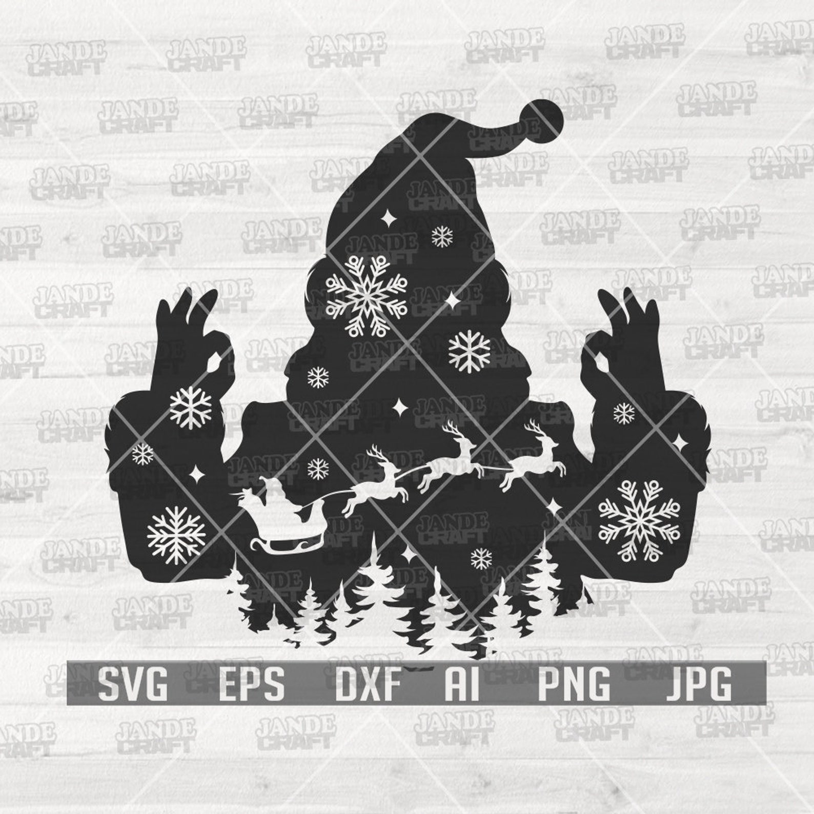 Santa Christmas Scene Svg Santa Claus Svg Christmas - Etsy