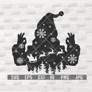 Santa Christmas Scene Svg | Santa Claus Svg | Christmas Village Svg ...