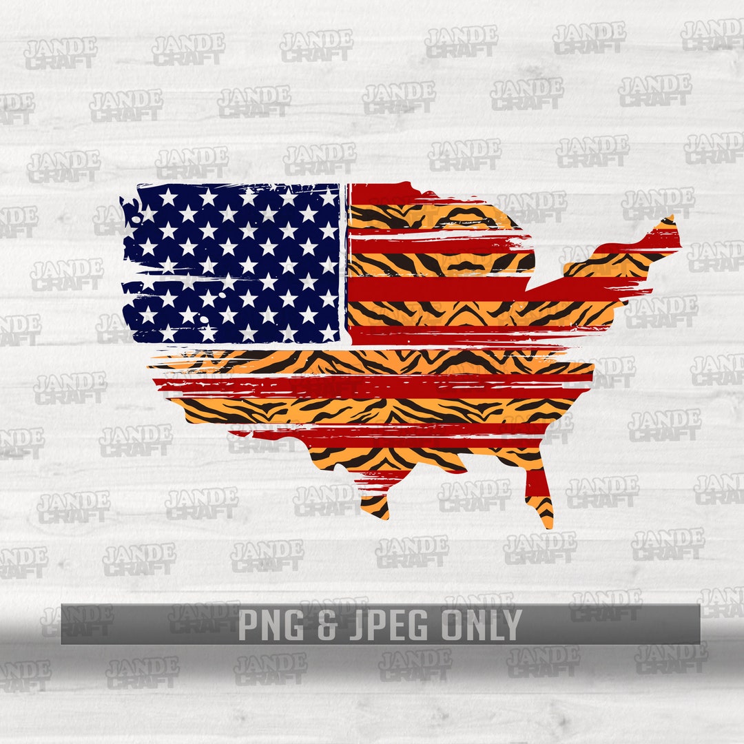 Distressed USA Tiger Print | Png & Jpeg Files Only | USA Flag ...