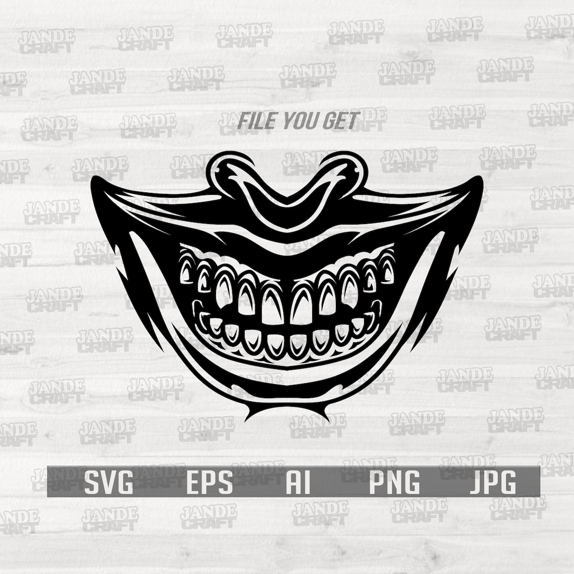 Smile Face Mask Design Svg Joker Smile Svg Face Mask Svg - Etsy