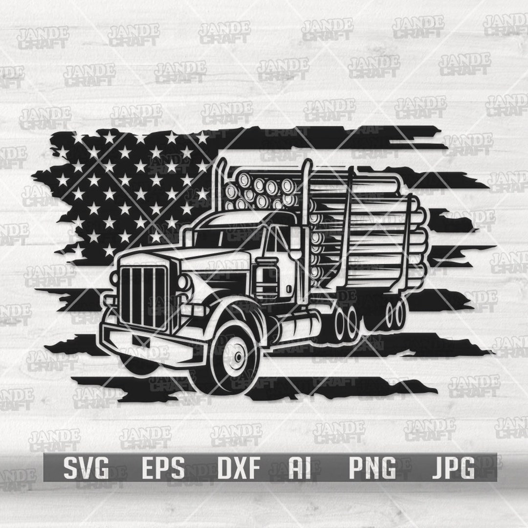 US Logging Truck Svg | Logging Truck Png | Logging Svg | Logging ...