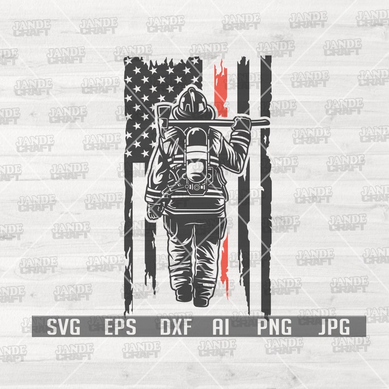 Firefighter Svg - Etsy