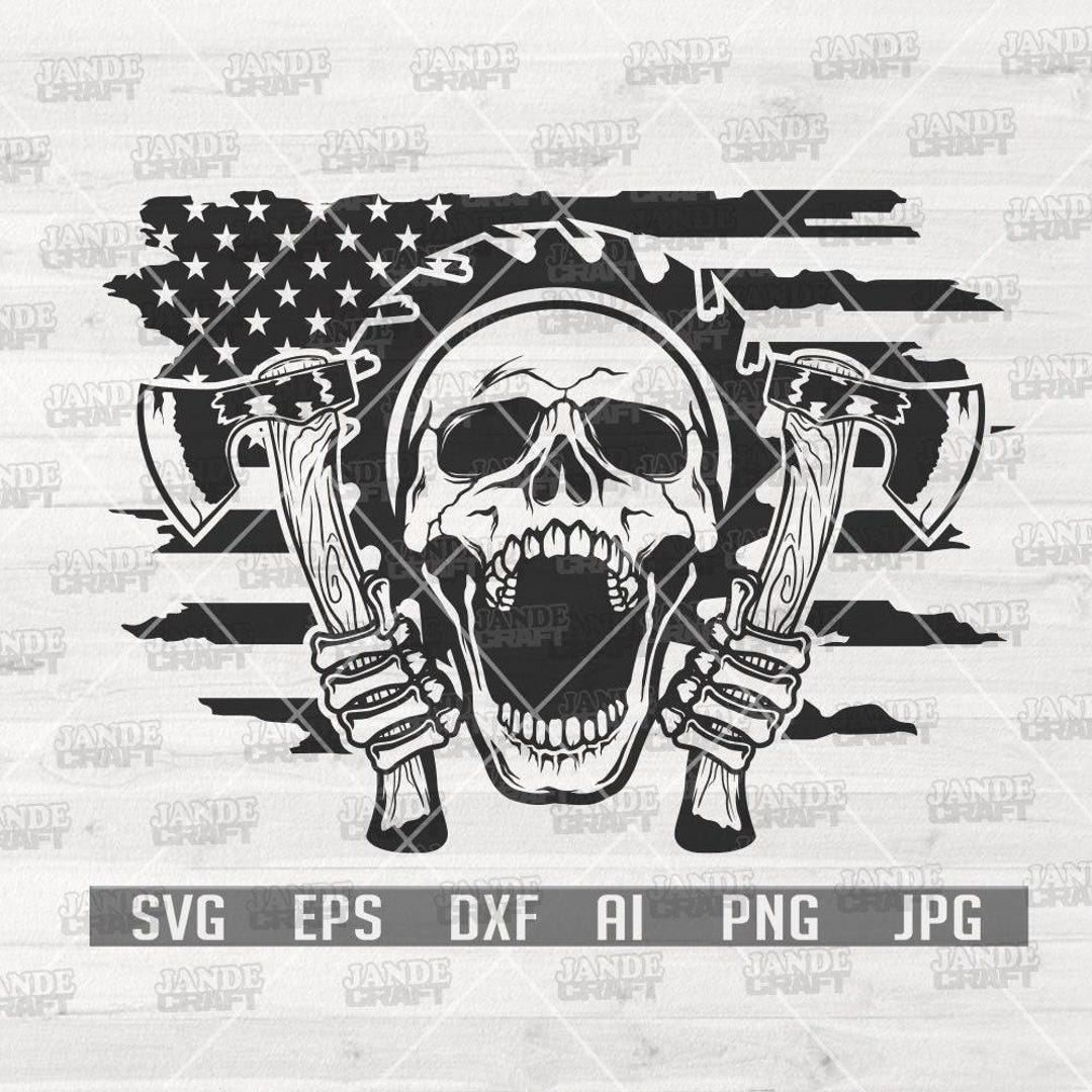 Lumberjack Svg | Lumber Skull Svg | Wood Man Clipart | Lumber Works ...