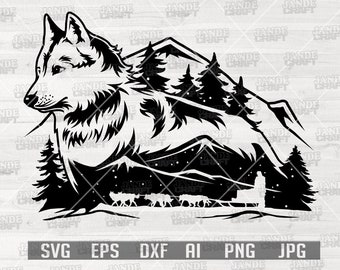 Sled Dog Svg | Snow Dogs Svg | Sleigh Dogs Svg | Eskimo Dog Svg | Husky ...