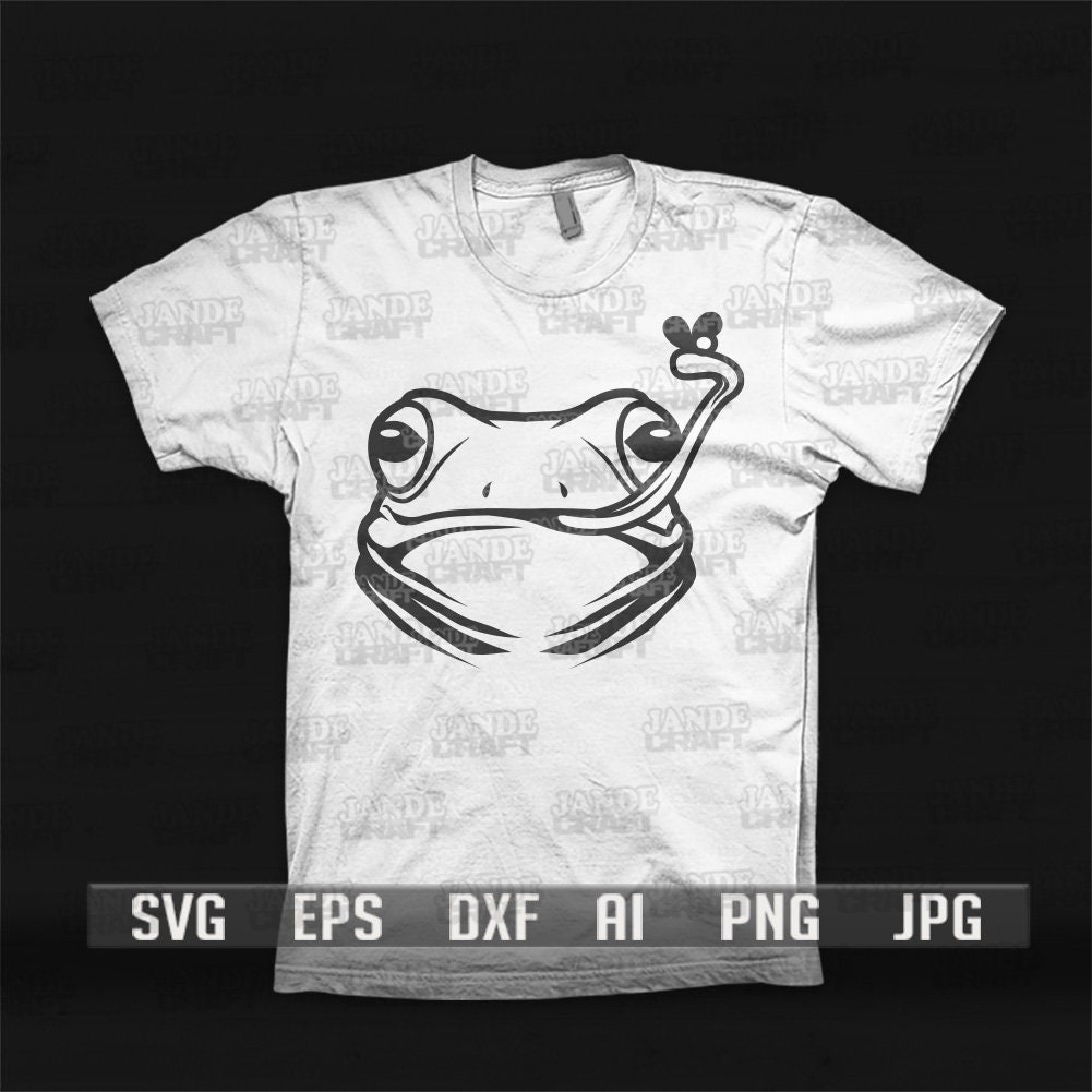 Funny Frog Face Svg Cute Animal Clipart Zoo Crew Cutfile - Etsy