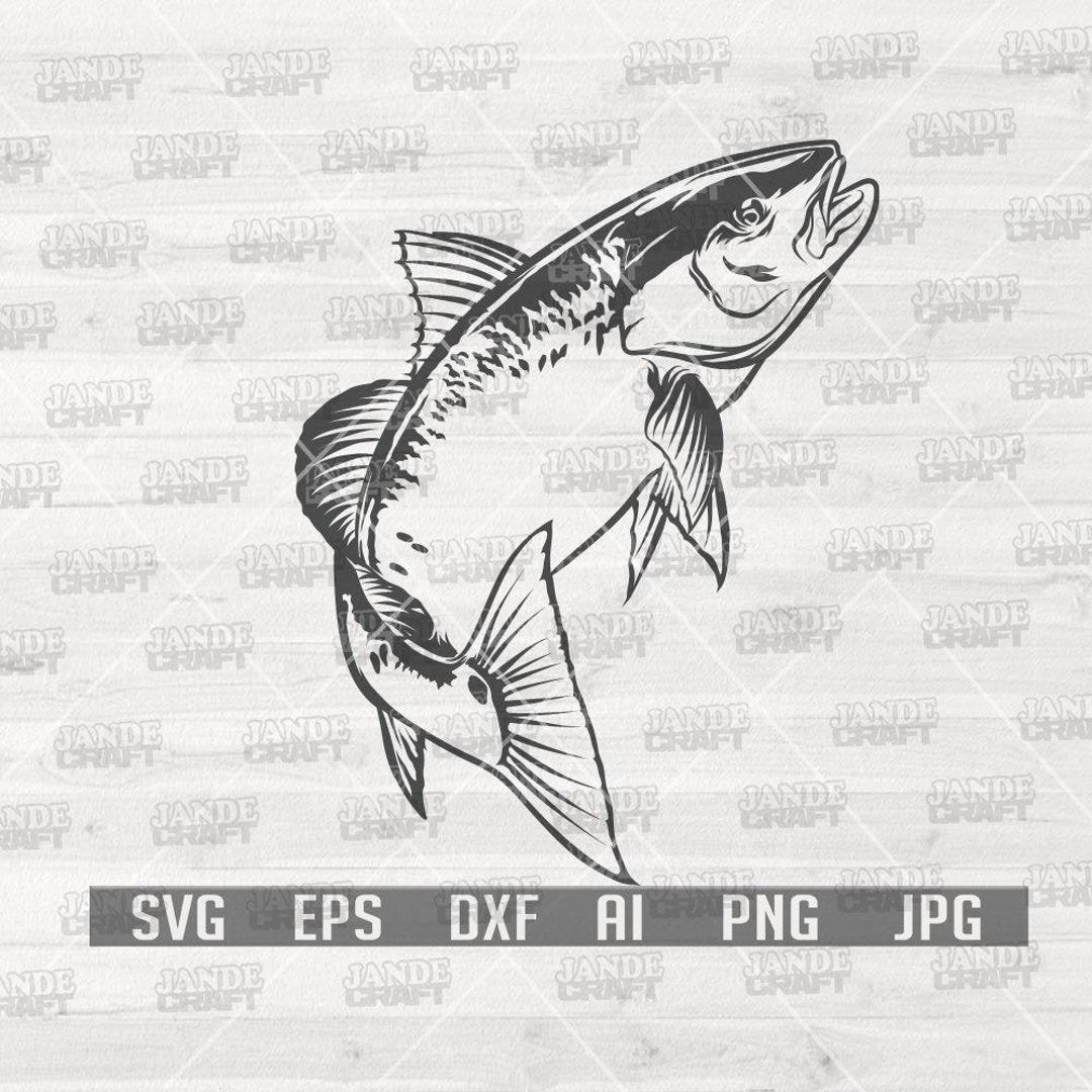 Fishing Svg | Red Drum Fish Clipart | Fresh Salt Water Fish Cutfile ...