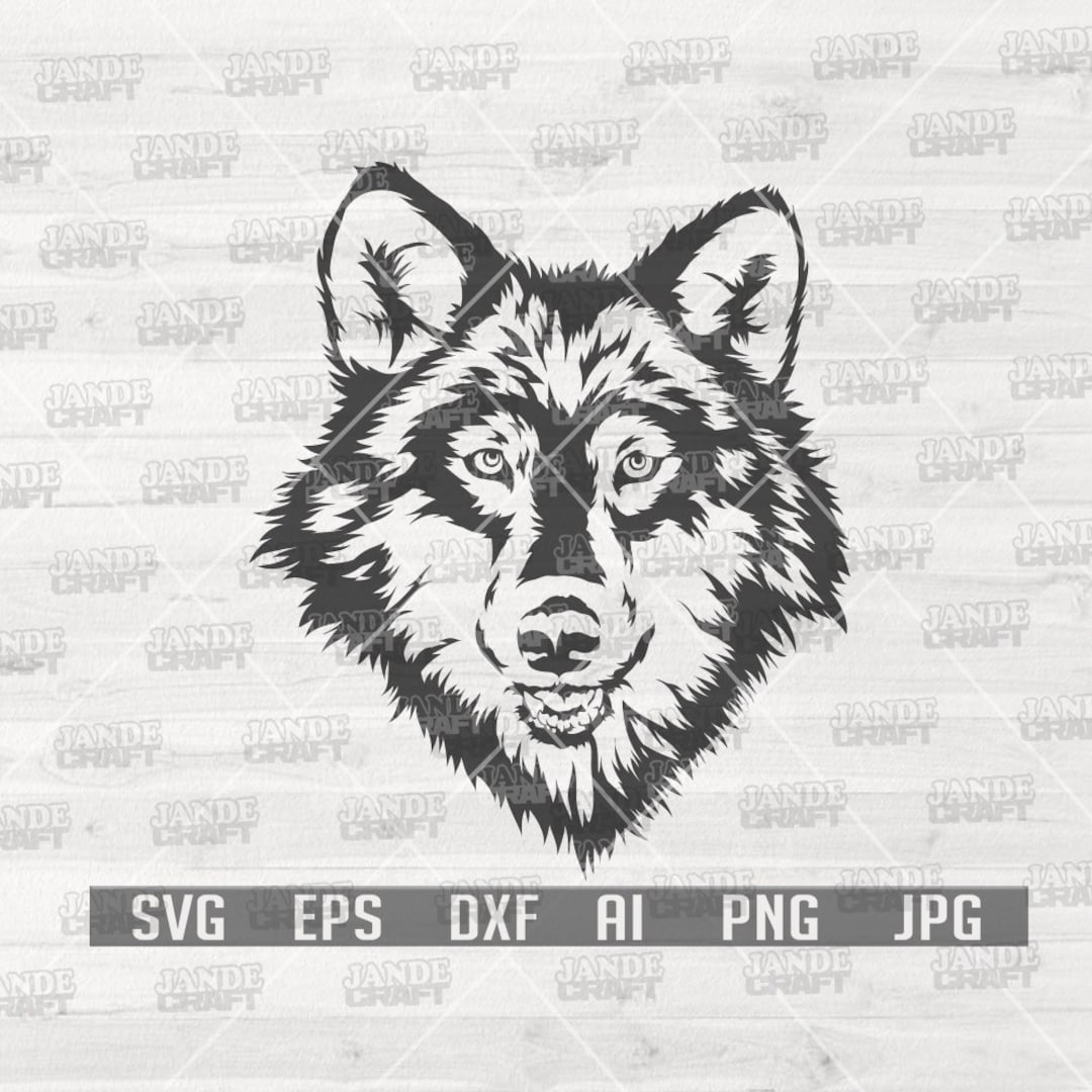 Wolf Head Svg | Wolf Svg | Wolf Clipart | Wolf Cutfile | Wolf Digital ...